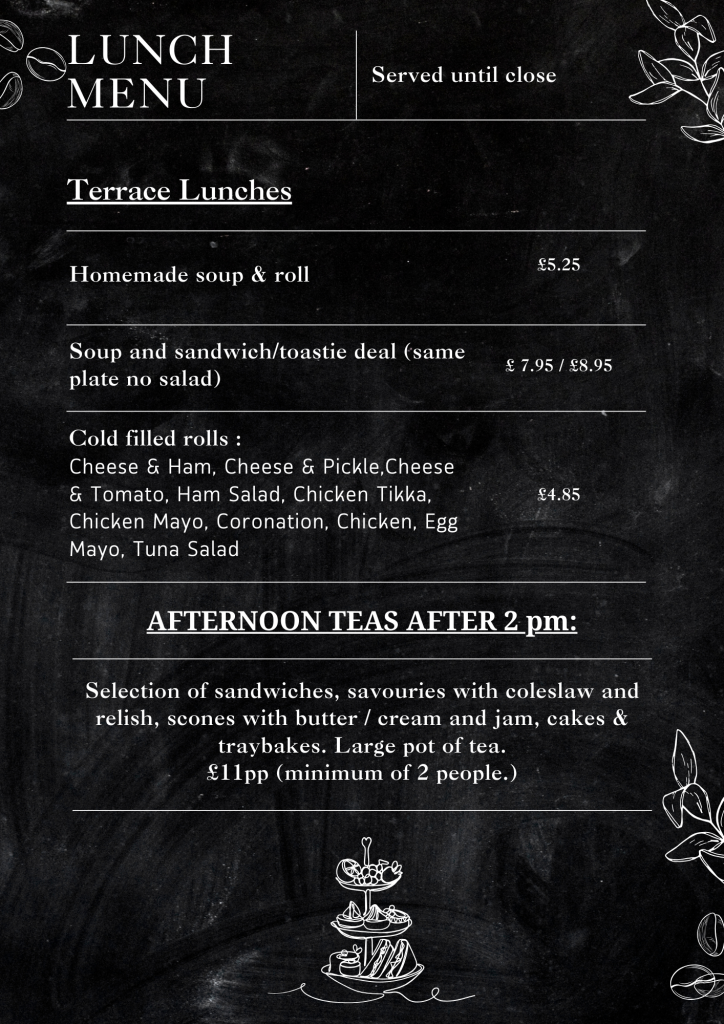 Our Menu – The Terrace Coffee House